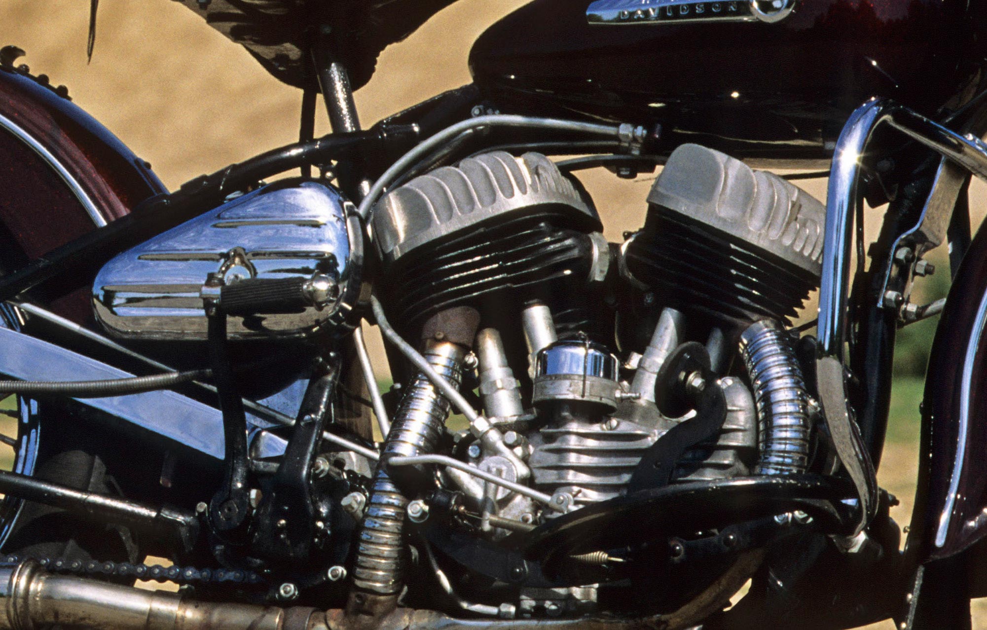 A war-time relic, riding Harley Davidson's WL45 calls for a cool head ...
